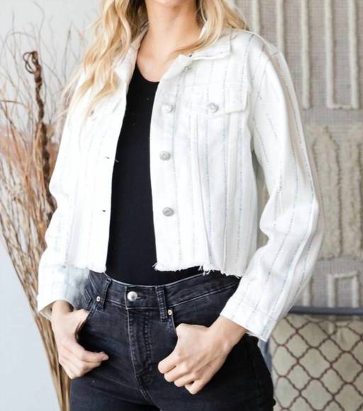 Veveret | Jackets & Coats | New Veveret Rhinestone Cropped Denim Jacket ...